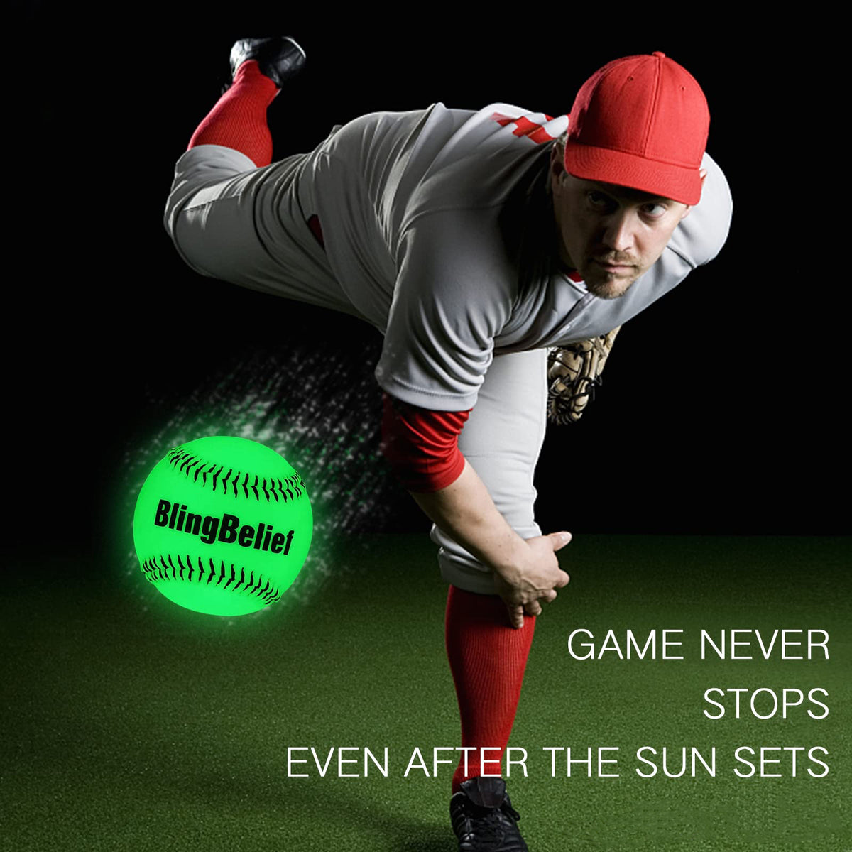 Blingbelief Glow in Dark Baseball, chargeball baseball, glow in the ...