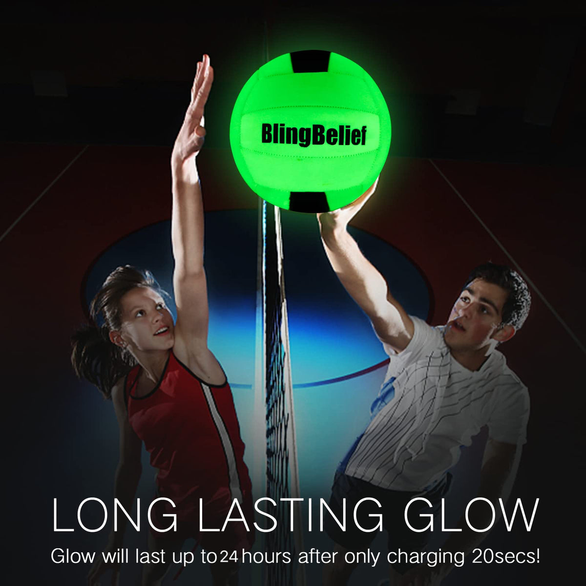 Blingbelief Glow in Dark Volleyball, night glow volleyball, luminous ...